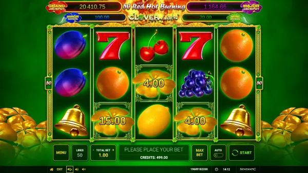 50 Red Hot Burning Clover Link |Spiel|150 Freispiele ohne Einzahlung